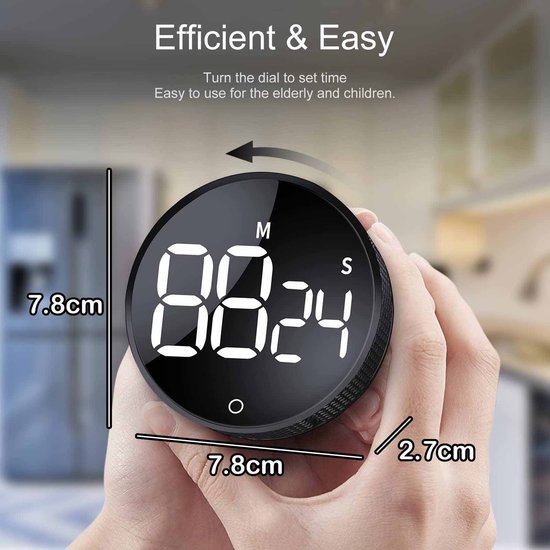Digitale keukentimers - Visuele timers Groot LED-display - Magnetisch ...