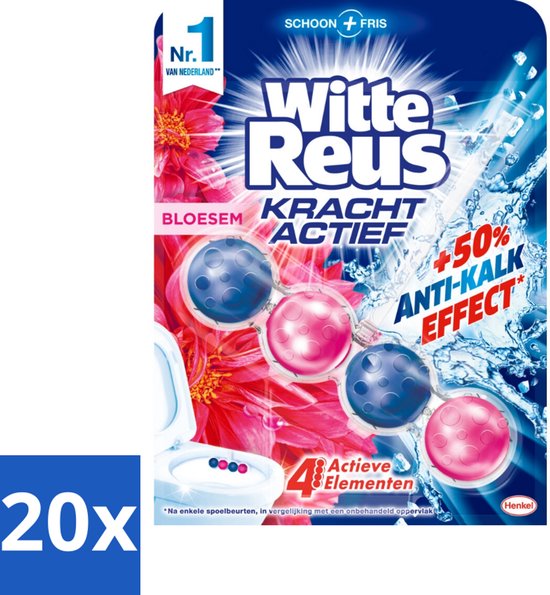 20 x Witte Reus - Kracht Actief Toiletblok - Bloesem - 1 Toiletblok ...