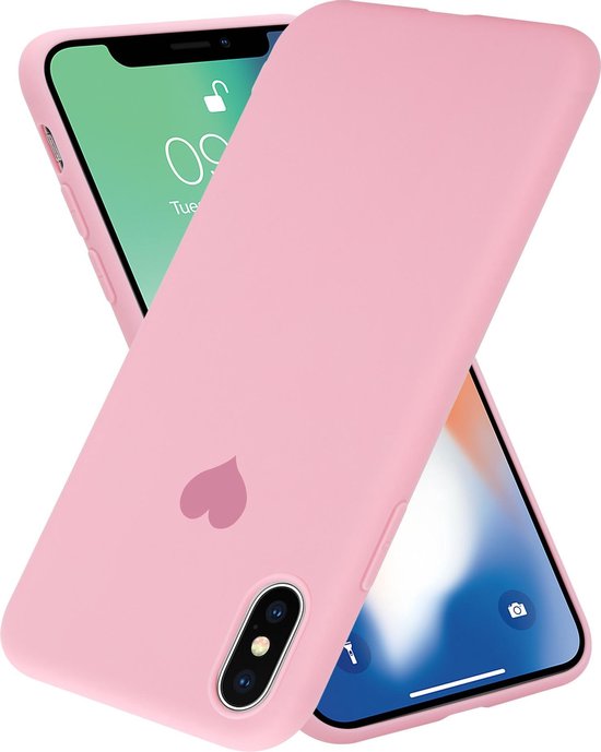 Shieldcase Love Silicone Case Geschikt Voor Apple Iphone X Xs Roze