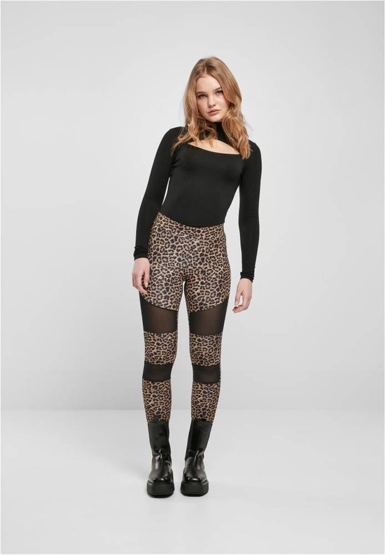 Urban Classics - Tech Mesh AOP Legging - XXL - Bruin | bol