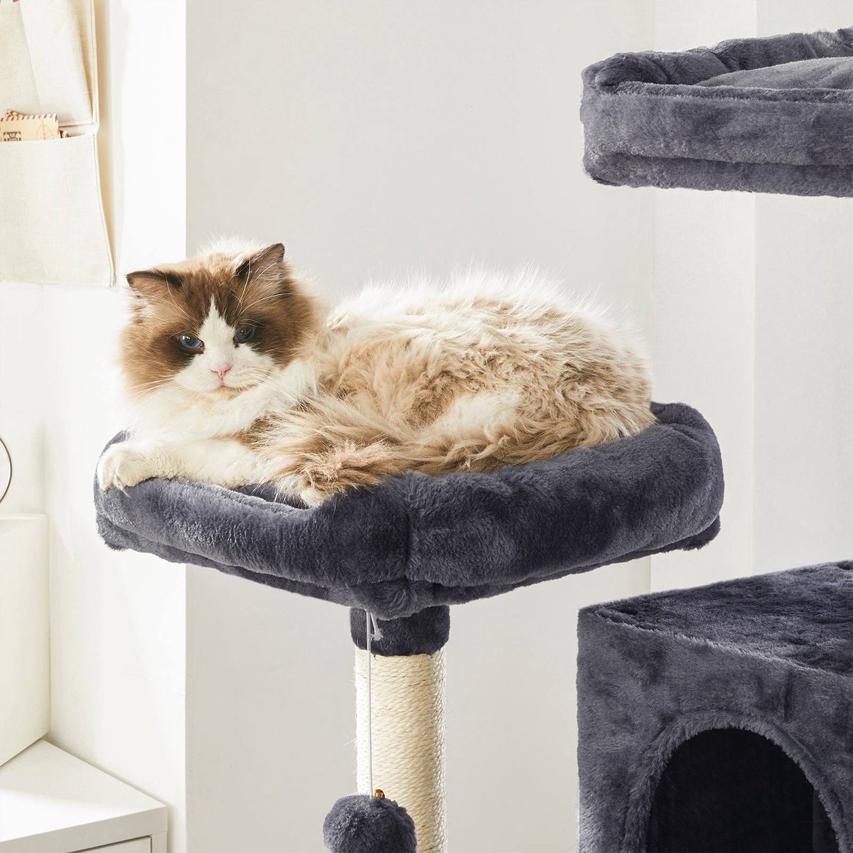 Krabpaal - Kattenpaal - Kattenhuis - Klimpaal voor katten - Rook grijs ...