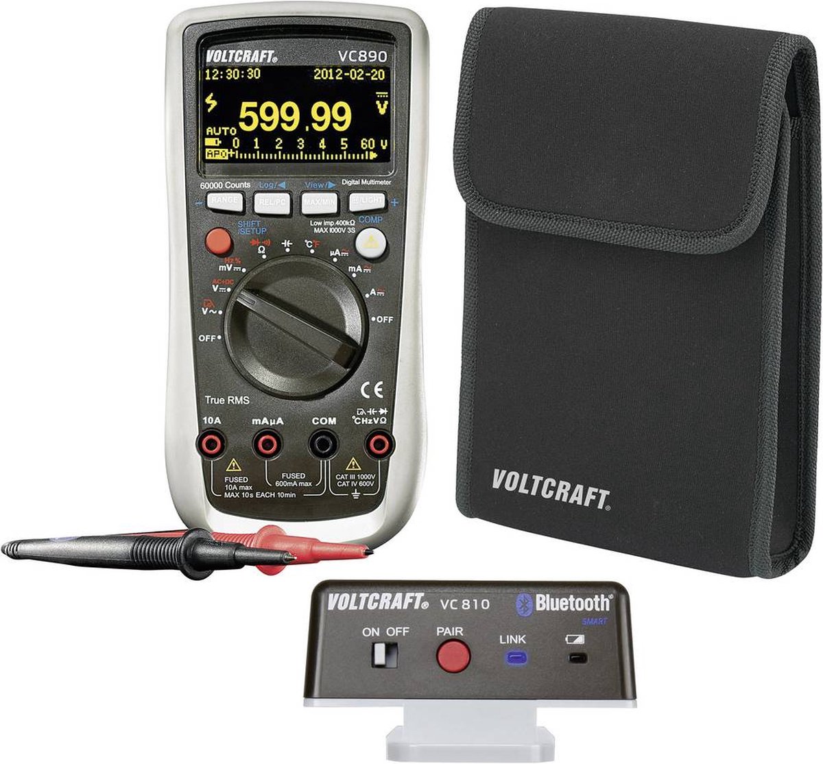 VOLTCRAFT VC890 OLED Multimeter Digitaal OLED-display, Datalogger CAT ...