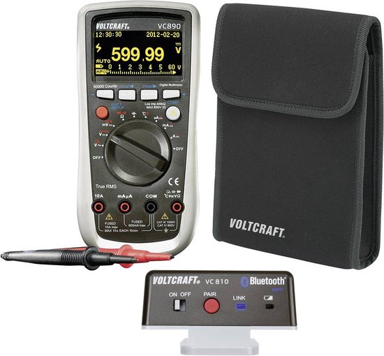 VOLTCRAFT VC890 OLED Multimeter Digitaal OLED-display, Datalogger CAT ...