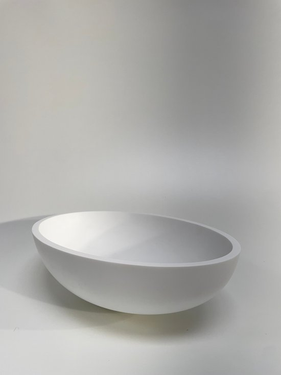 Wastafel Op Maat - Opzet waskom ovaal - Solid surface - 45 x 30 x 13 cm ...