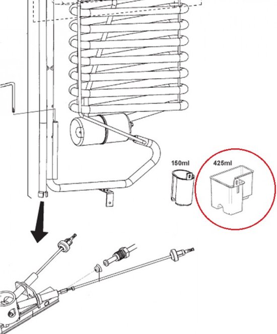 Dometic RM7655L Verdamperbak 425 ml | bol