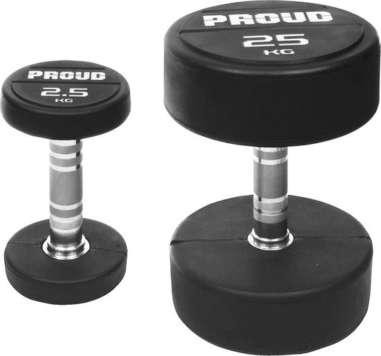 Rubber Dumbbell Set 2.5-25kg - 10 Paar Dumbbells - Totaal van 275 kg | bol