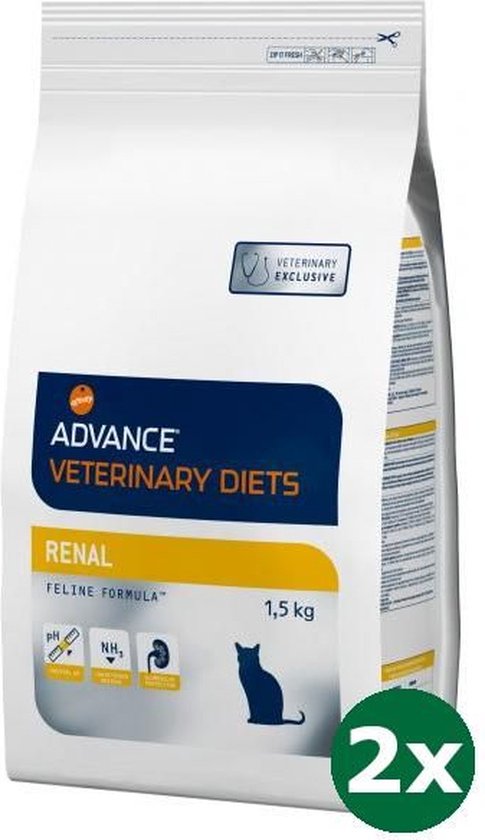 Advance kat veterinary diet renal failure kattenvoer 2x 1,5 kg | bol
