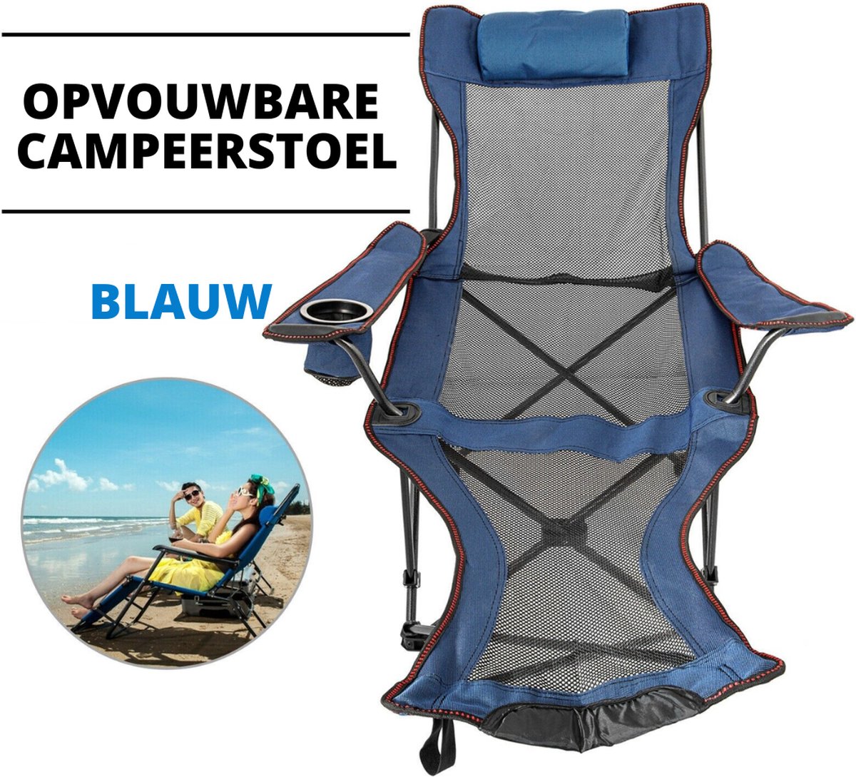 Campingstoel - Ligstoel – Opvouwbaar – Visstoel – Vouwstoel ...