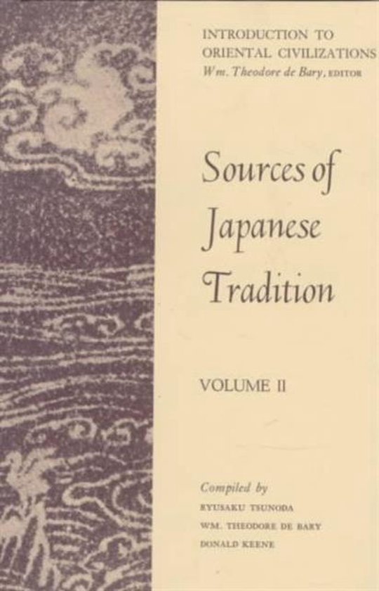 Sources of Japanese Tradition | 9780231086059 | William Theodore De ...