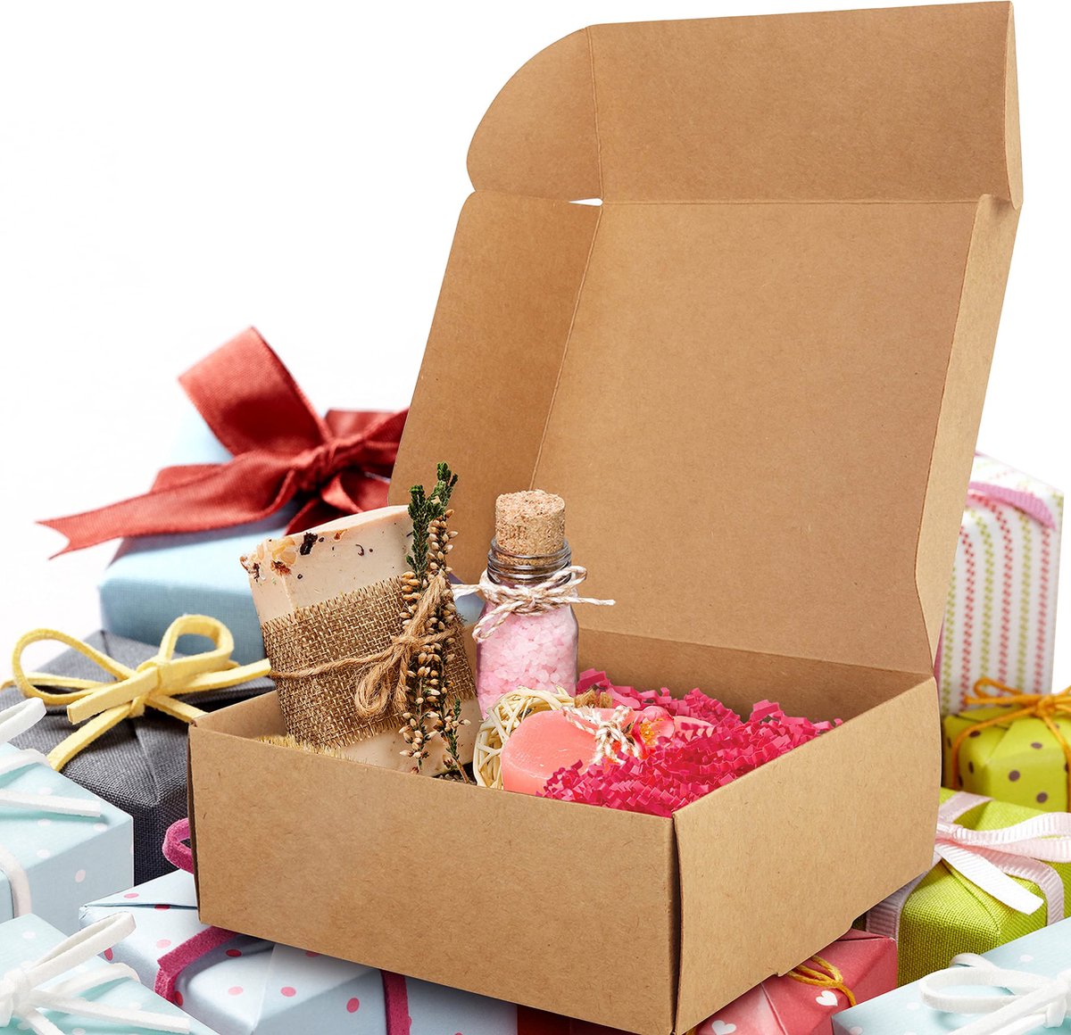 Kurtzy Kraft Bruine Hobby Geschenk Doosjes (100 Pak) – Doos Meet 12 x ...