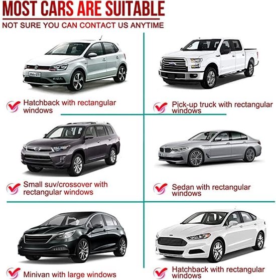 Premium Car sun blind blocks -Premium Auto zonwering blokken (XL) | bol