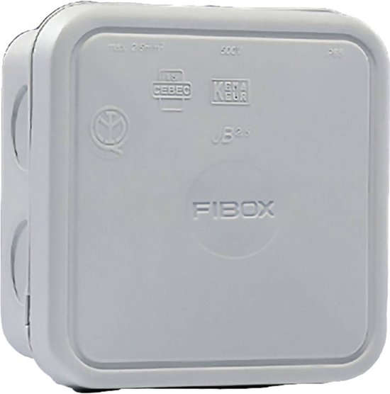 Fibox JB 2,5 G Aftakkast (l x b x h) 90 x 90 x 49 mm Grijs (RAL 7035 ...