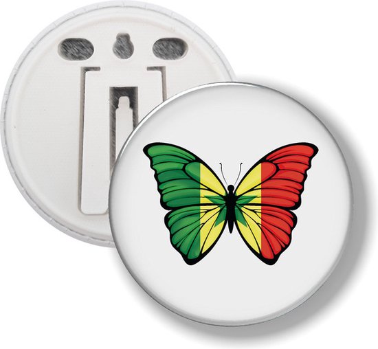 Button Met Clip - Vlinder Vlag Senegal | bol