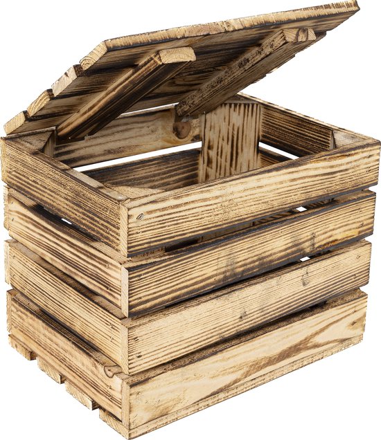 Creative Deco Houten Doos met Groot Deksel | 27,5 x 20 x 21,5 cm ...