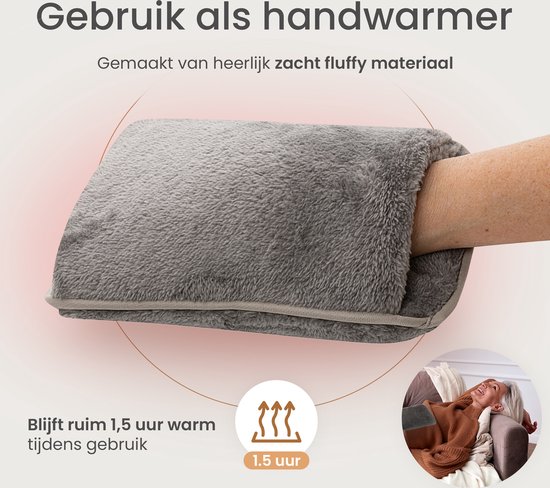 Qualita® Elektrische Kruik Grijs Fluffy - Elektrische Kruik - Baby ...