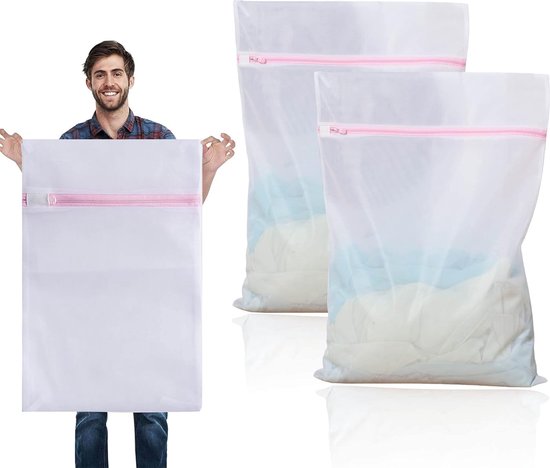 2 stuks wasnet groot, oversized waszak 60 x 90 cm, XXL, wasnet voor ...