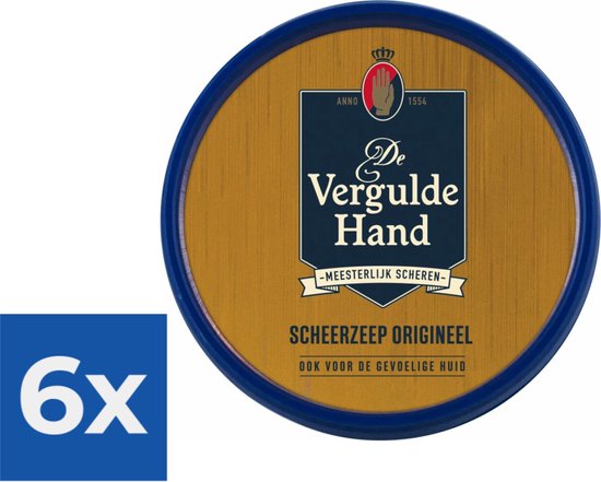 Vergulde Hand Scheerzeeptablet 75 gr - Voordeelverpakking 6 stuks | bol