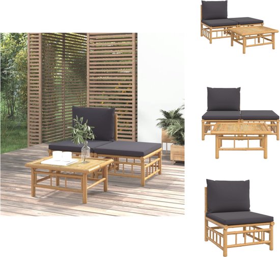 vidaXL Loungeset - Loungesets - Tuinset - Loungeset Tuin - 3-delige ...