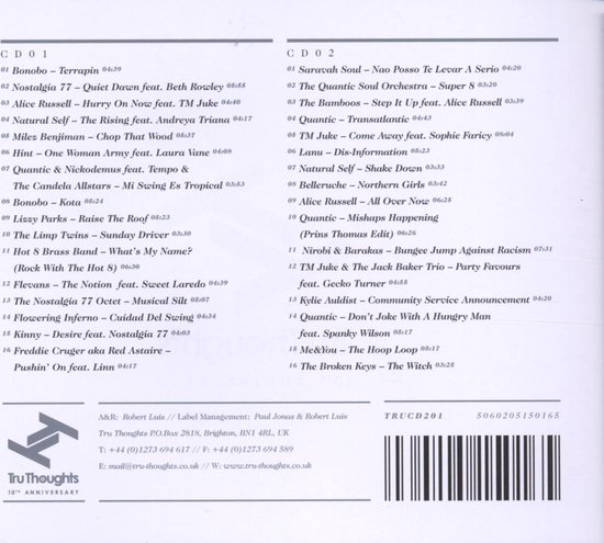 Tru Thoughts 10th Anniversary, various artists | CD (album) | Muziek | bol