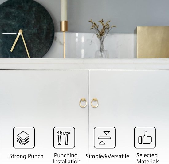 Goodivery ® Ronde Swing Ring, 6 Stuks Kast Lade Ring Handgrepen Massief ...