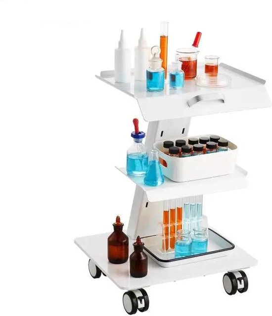 Laboratoriumwagen- Wagen - Kar - Trolley - K-ST753 - 220lbs - Metalen ...