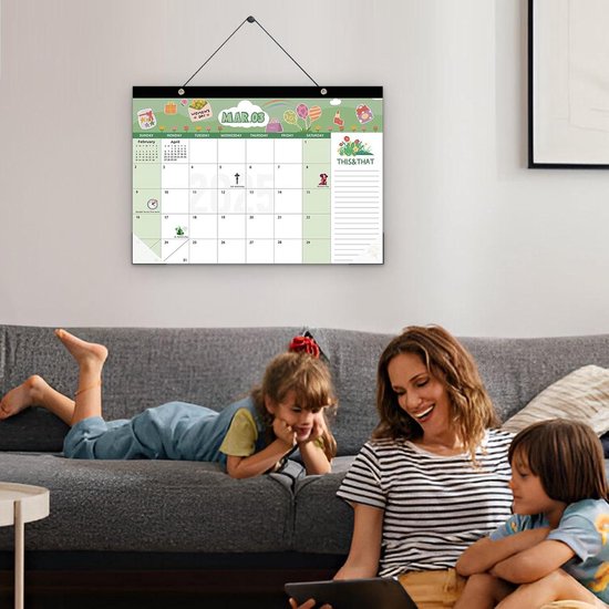 Juli 2024 - December 2025 Desktopkalender met Gaten 18 Maanden ...