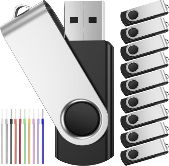 Memory Sticks 10 Pack 1GB USB 2.0 Stick - Portable Flash Drive 1 GB ...
