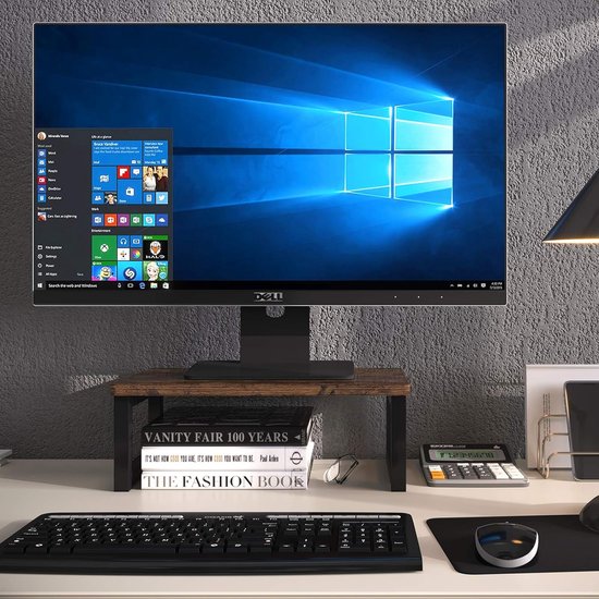 Houten Monitorstandaard met Metalen Frame - Ergonomisch - 1 stuk ...