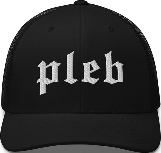 PLEB - Retro Trucker Petje - Bitcoin Petje - Wit Geborduurd - Kleur Zwart| Bitcoin... | bol