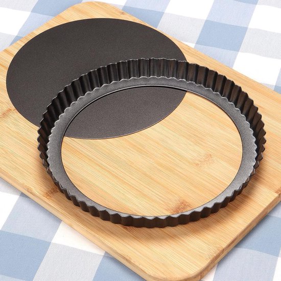 Taartvorm met Losse Bodem en Antiaanbaklaag - quichevorm - 1 stuk - 28 ...