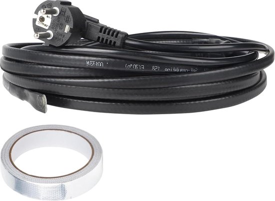 Verwarmingskabel 4 m met thermostaat - Vorstbescherming voor buizen ...