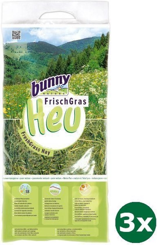 3x750 gr Bunny nature vers gras hooi | bol