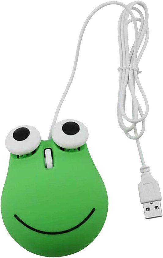 Schattige USB-bedrade Ergonomische Dierlijke Groene Kikkervorm Muis met ...