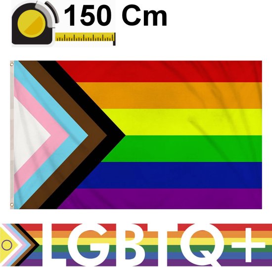 Henbrandt - LGBTQ vlag - Pride vlag - Pride flag - Regenboog vlag - Afm 150 x 90 Cm -... | bol