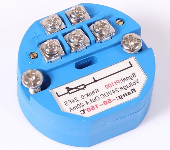 PT100 Temperatuur-Omvormer 24V DC 4-20 MA -50~150℃ RTD PT100 SBW Temperatuursensor... | bol