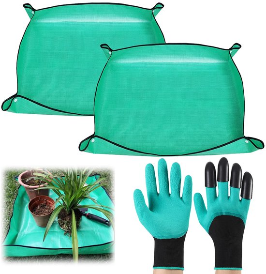 Inovra ® Waterdichte en Opvouwbare Tuinmat Set met Tuinhandschoenen ...