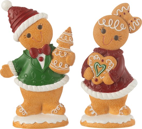 J-Line decoratie Peperkoek Jongen + Meisje Cake - polyresin - mix ...
