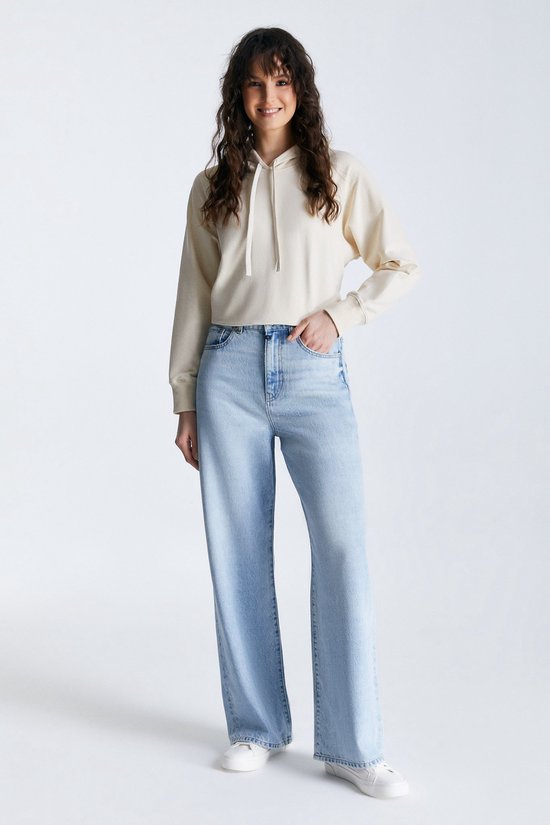COJ - Maria - Ultra High Waist Wide Jeans - Light Blue | bol