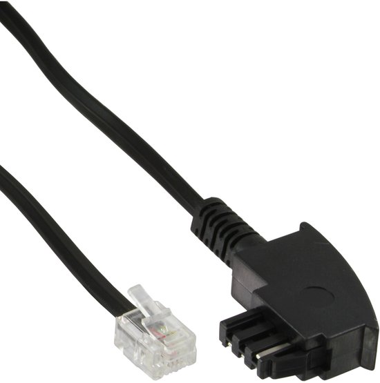 InLine® TAE-F kabel, voor Telekom/Siemens, TAE-F baar RJ11 6P4C, 10m | bol