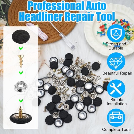 65pcs Universal Car Roof Rivets Replacement Repair Kit - Car Roof Sky ...