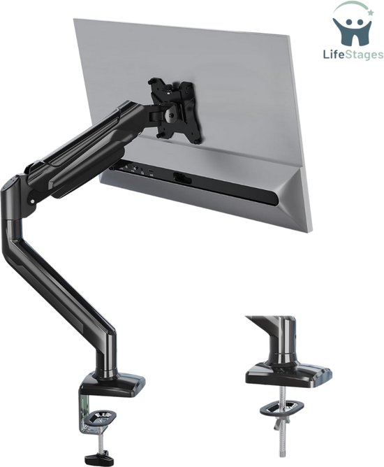LifeStages - Monitor Arm 1 Scherm - Monitorarm Voor 13-34 Inch Schermen ...