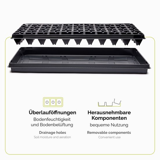 Garronda Kweekbak – Kweekbak – Plantenbak - Kiembak – Zwart (1 stuk ...