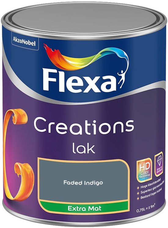 Flexa - Creations Lak Extra Mat - Faded Indigo - Creations - Mengverf ...
