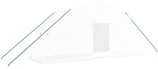 vidaXL Tuinkas - Wit - 12 m² - Stalen Frame - 6x2x2,85m Broeikas ...