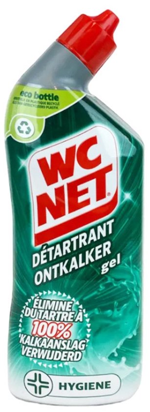 WC Net - Toiletreiniger - Gel - Ontkalkt - Gerecycled Materiaal - 750 ...