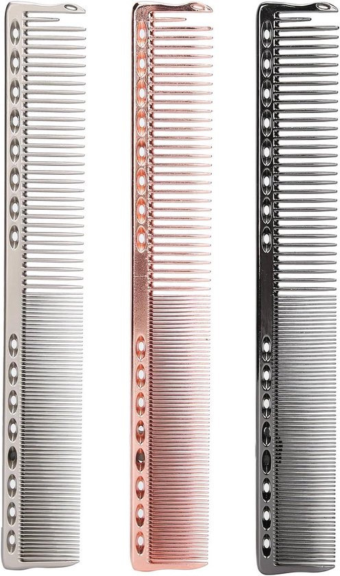 Ruimte Aluminium Kam Set, 3 Stuks, Antistatisch, Brede en Fijne Tand ...