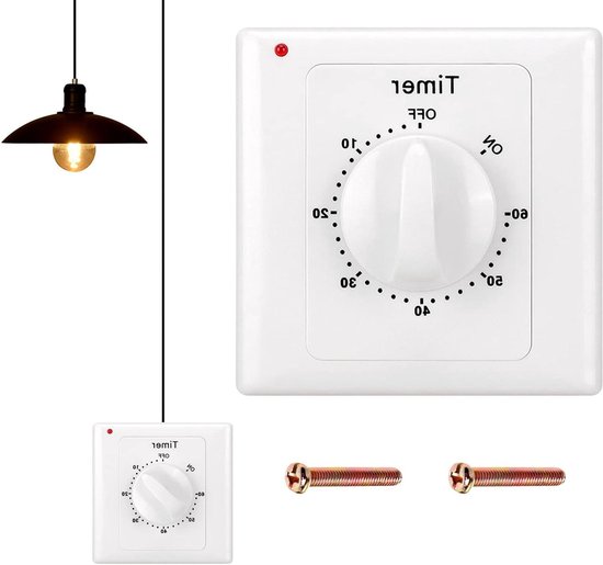 Countdown timerschakelaar 220 V - 60 minuten tijdschakelaar - IP65 ...