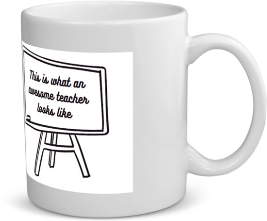 This is what an awesome teacher looks like Mok met opdruk - juf ...