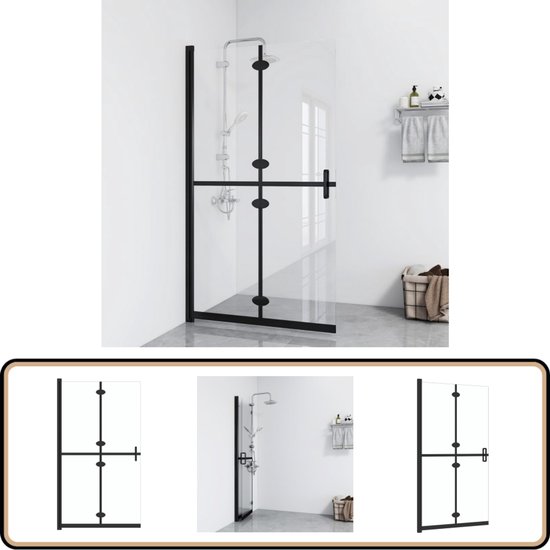 Inklapbare Inloopdouchewand 80x190 cm ESG-glas Inloopdouche ...