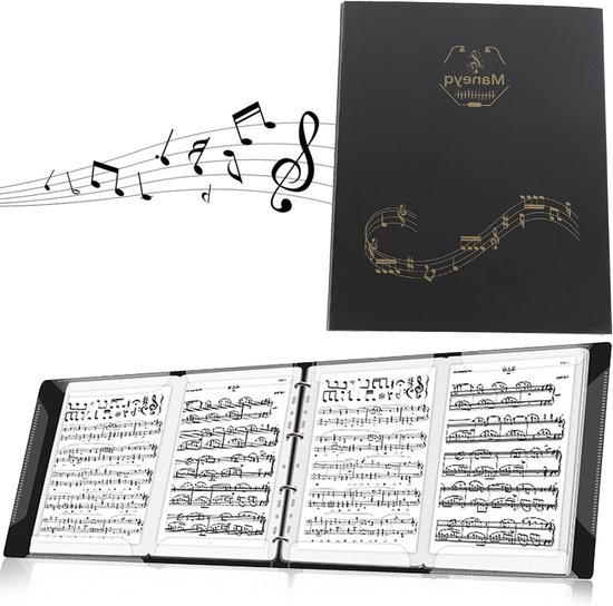 Sheet Music Folder Detachable 4 Pages Expand A4 Size Piano Score Binder ...